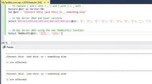 Using TRANSLATE In SQL Server My Tec Bits