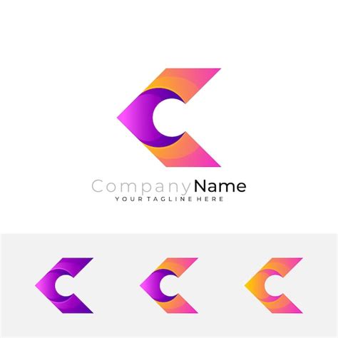 Premium Vector Symbol Letter C Logo With Arrow Design Vector Colorful