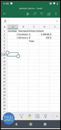 Insertar Datos Desde Una Imagen Tomando Fotos En Excel Para Android Y