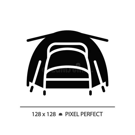 2d Tent Simple Glyph Style Black Icon Stock Vector Illustration Of Camping Outline 288604252