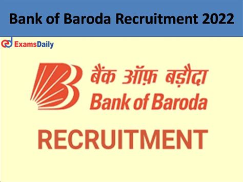 Bank Of Baroda Recruitment 2022 Vacancy For Engineering Graduates Job