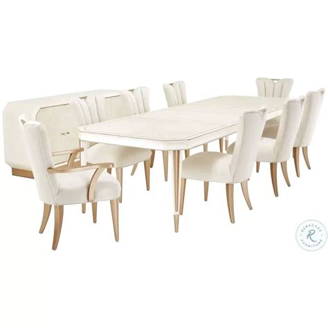 Celeste Medium Champagne Extendable Dining Room Set From Casa Luxe