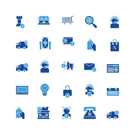 Ecommerce Icon Set Glyph Icon Collection Containing Icons 38459520 Vector Art At Vecteezy