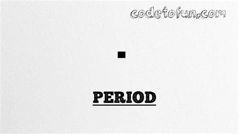 Html Entity Period Codetofun