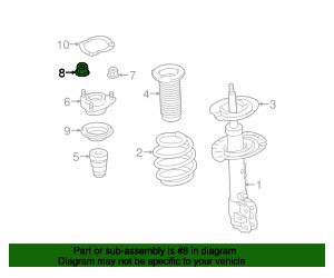 2014-2017 Mitsubishi Outlander Top Nut MB288463 | Mitsubishi Parts ...