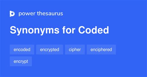 Coded Synonyms 307 Similar Words And Phrases