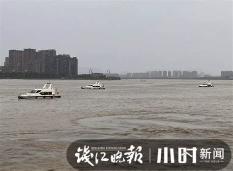 父子闲逛看到钱塘江边一幕，小朋友惊喜大喊：来了，来了