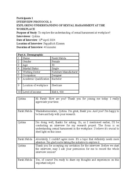 P1 Qistina Interview Transcript Participants 1 INTERVIEW PROTOCOL 1 EXPLORING