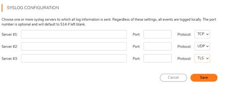 Syslog Server Supports Tcp Or Udp Or Tls Modes To Push Data To Remote