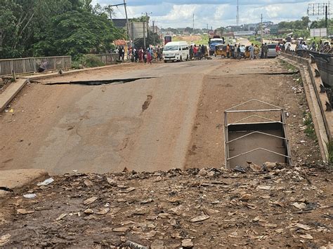 Pictorial Bridge Collapses On Enugu Port Harcourt Expressway