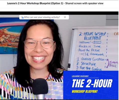 2 Hour Workshop Blueprint Masterclass — Leanne Hughes