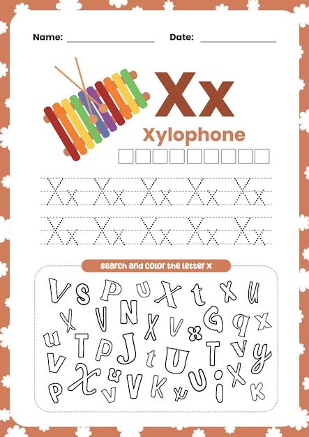 평면 디자인 귀여운 다채로운 알파벳 영어 플래시 카드 색칠 추적 아이 활동에 대 한 인쇄 가능 프리미엄 벡터