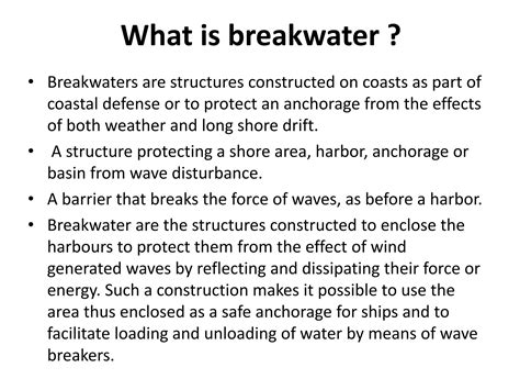 Breakwaters And Types Pptx