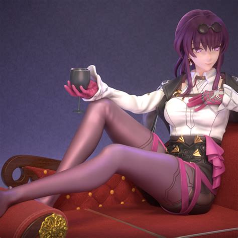 Kafka Honkai Impact StarRail Game Figurine STL For D Printing D File For Cults