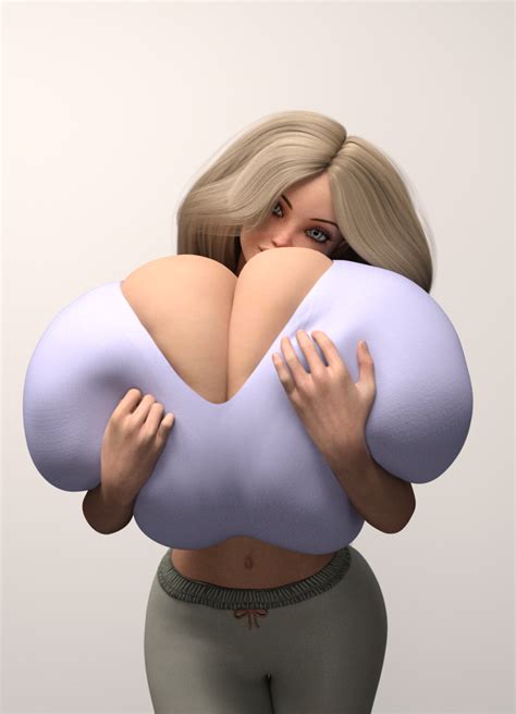 Rule 34 3d Beshine Blonde Hair Breast Expansion Breast Grab Breast