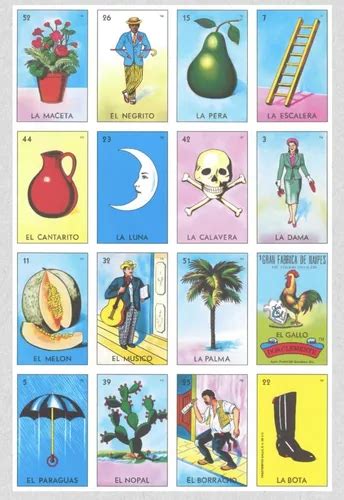 Lotería Mexicana Imprimible 100 Tablas 4x4 O 5x5 MercadoLibre