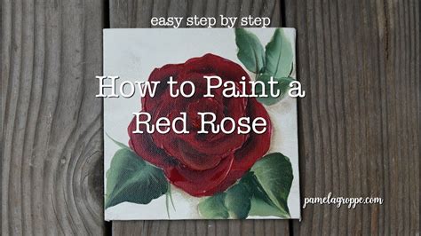 Easy How To Paint A Red Rose One Stroke At A Time Youtube One Stroke
