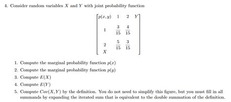 Solved Consider Random Variables X And Y With Joint