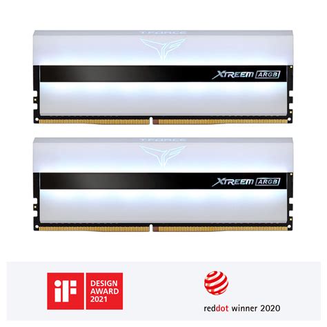Xtreem Argb Ddr4 Desktop Memory White 16gb2x8gb 5333mhz Cl22 Teamgroup
