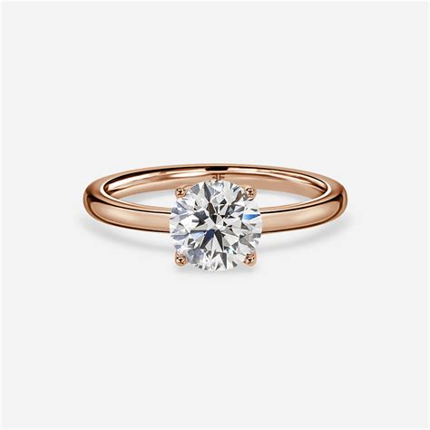 Amari Rose Gold Solitaire Engagement Ring Flawless Fine Jewellery London