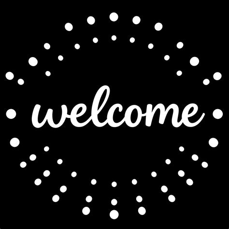 Welcome Sign With Decorative Dots Free Download Ai Scribbles
