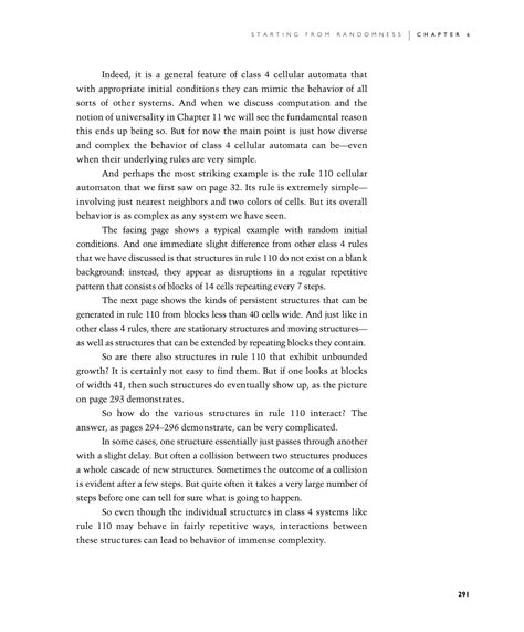 Structures In Class 4 Systems A New Kind Of Science Online By Stephen Wolfram Page 291