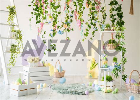 Avezano Easter Hanging Rattan Photography Backdrop