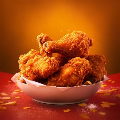 Premium Ai Image Savoring The Crunch Irresistible Fried Chicken