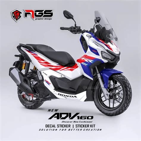 Jual DECAL HONDA ADV160 DECAL STICKER ADV160 FIREBLADE DECAL FULL