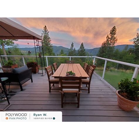 POLYWOOD Lakeside Piece Farmhouse Dining Set PWS