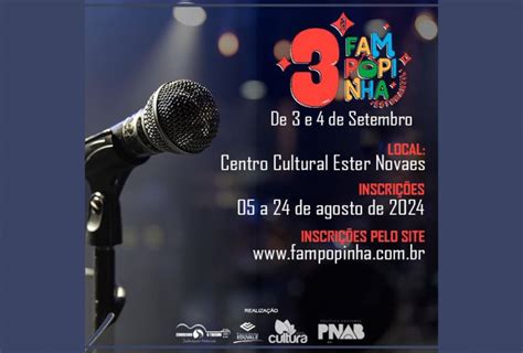 Jornal Sudoeste do Estado Inscrições para 3ª Fampopinha Estudantil seguem até 24 de agosto