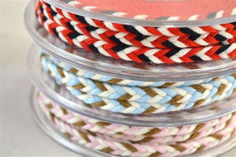 Κορδόνι τρίκλωνο με σχέδιο πλεξούδα τρίχρωμη Annassecret Χειροποιητες μπομπονιερες γαμου