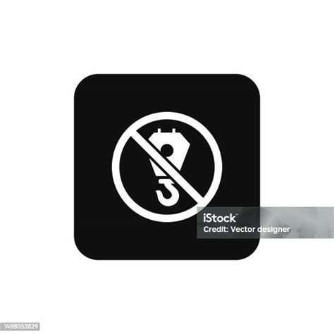 Do Not Use Hooks Packaging Mark Icon Symbol Vector Stock Illustration