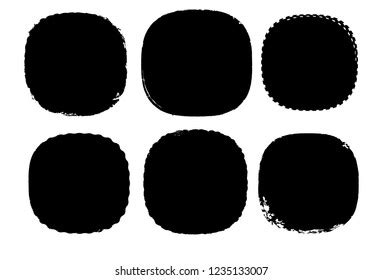 Scallop Edge Frames Border Set Silhouette Stock Vector Royalty Free 2404062869 Shutterstock