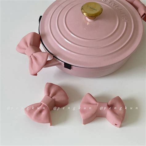 2pcs Silicone Bow Cute Anti Scalding Clip Pot Lid Rack Pot Handle Pot