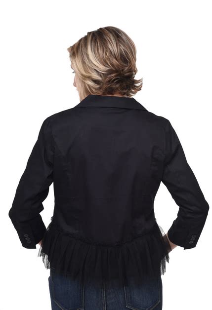 Snapdragon And Twig Juliana Jacket In Black Fine Points