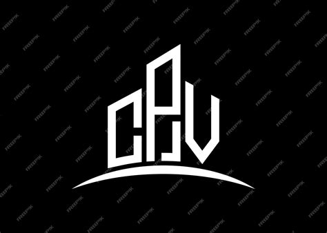 Premium Vector Letter Cpv Building Vector Monogram Logo Design