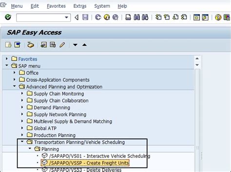 Sap Apo Transport Management