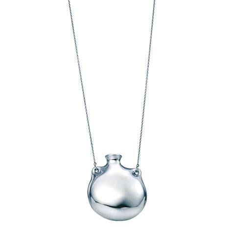 Elsa Peretti White Gold Bottle Pendant Necklace