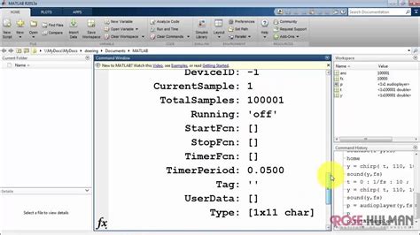 Ece180 Matlab Sounds Youtube