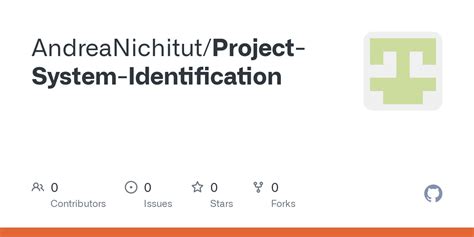 github andreanichitut project system identification