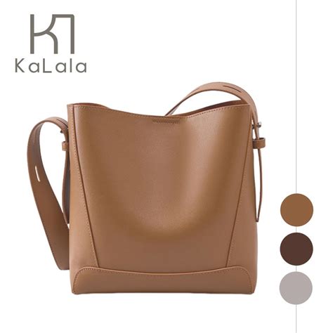 Kalala 歐系名媛 質感軟皮大容量單肩休閒通勤托特包 棕色 Pchome 24h購物