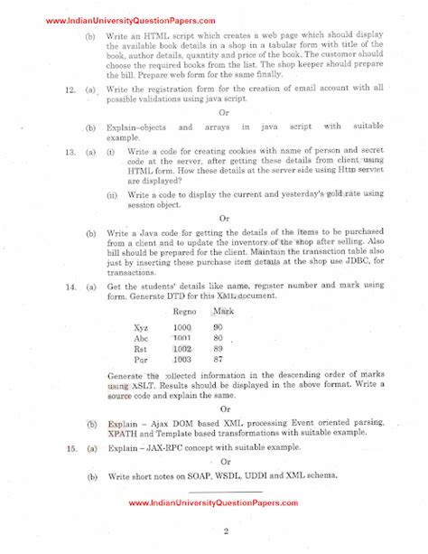 anna university it2353 web technology april may 2015 question paper