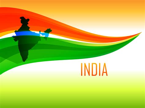 Indian Flag Design In Wave Style 458207 Vector Art At Vecteezy