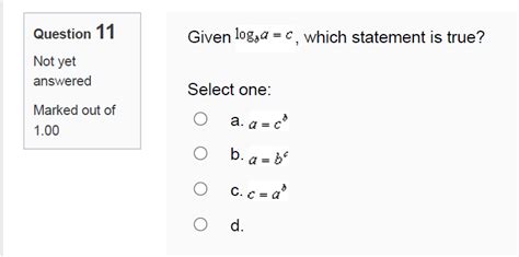 Solved Code Class Asciimath Given Log A C Which Chegg