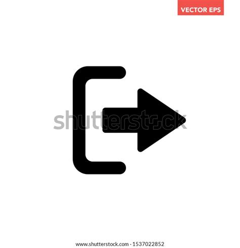 Black Logout Exit Arrow Icon Sign Stock Vector Royalty Free 1537022852 Shutterstock