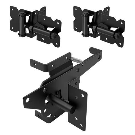 Zekoo Stainless Steel Vinyl Fence Gate Kit Self Closing Gate Hinges And Latch