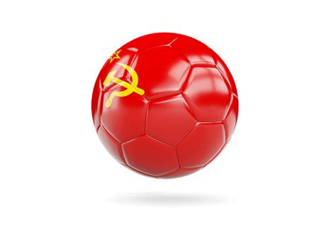 Glossy Soccer Ball Illustration Of Flag Of Soviet Union
