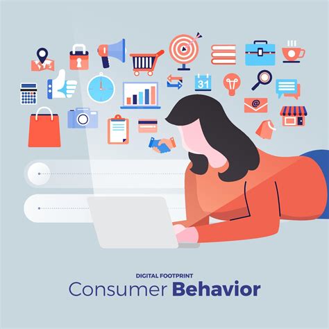 Iconos De Análisis Del Comportamiento Del Consumidor 2161924 Vector En