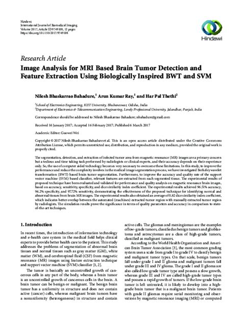 pdf image analysis for mri based brain tumor detection and feature
